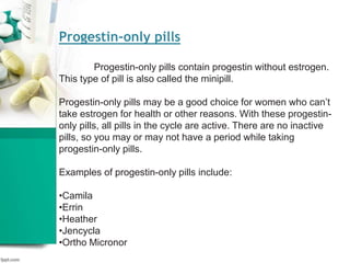 OCP (Oral Contraceptive Pills) | PPT