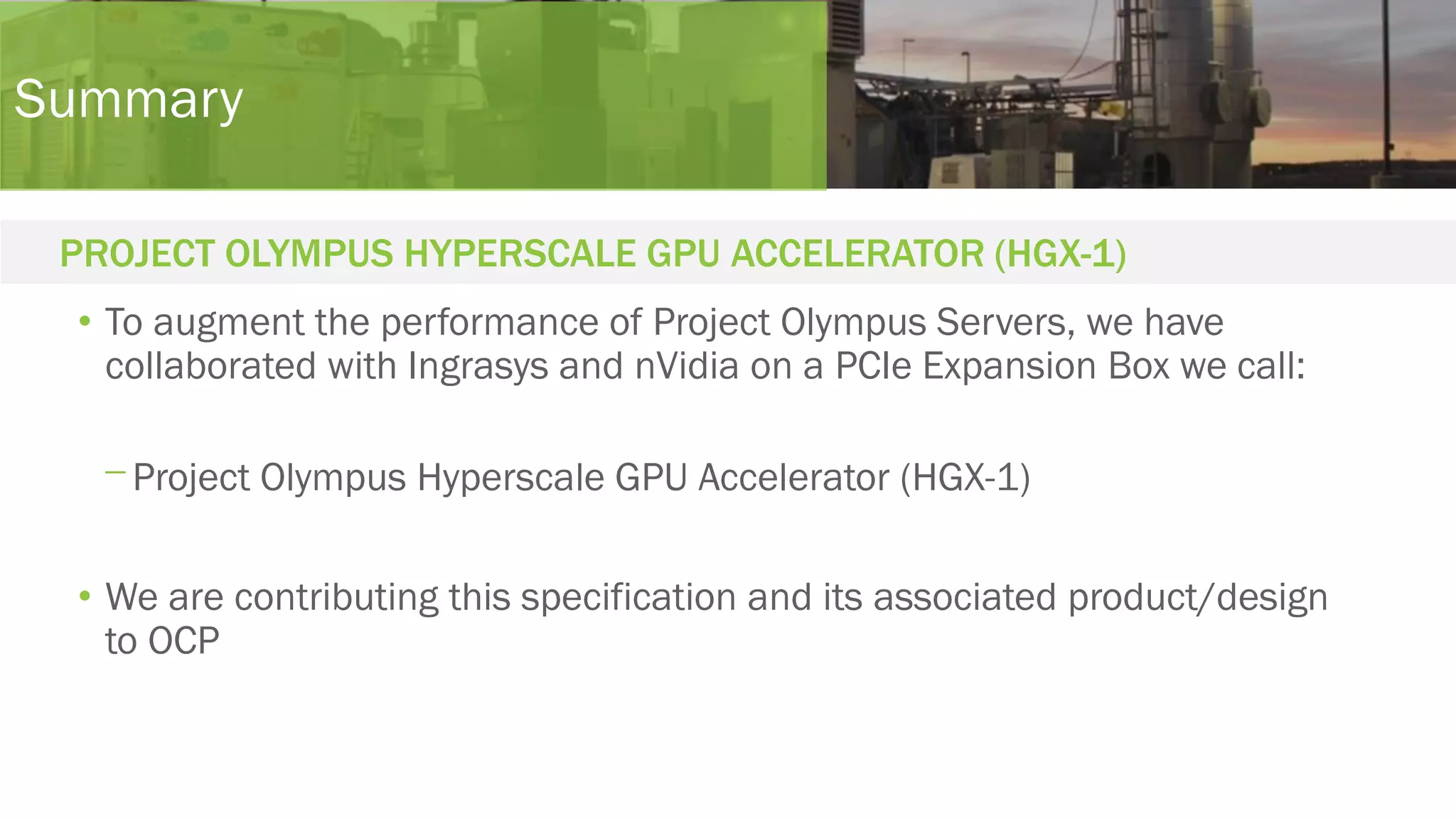 Microsoft Project Olympus AI Accelerator Chassis (HGX-1) | PDF
