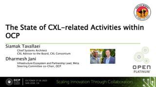 The State of CXL-related Activities within OCP | PPTX