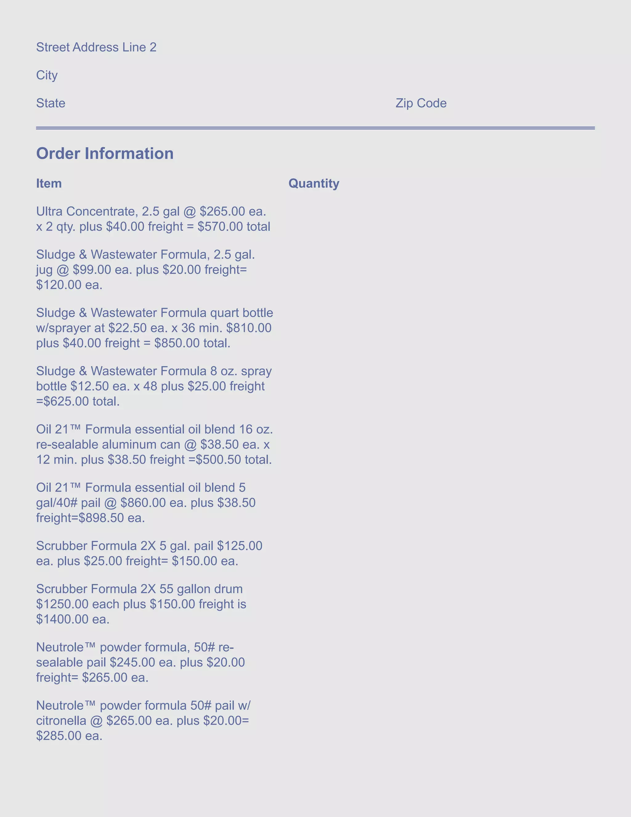 OCP&E 2013 summer sales catalog with order form | PDF