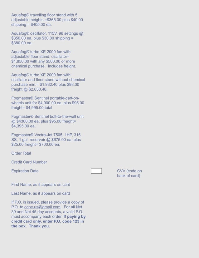 OCP&E 2013 summer sales catalog with order form | PDF