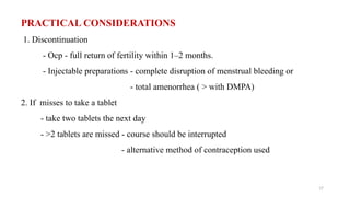 OCP ( oral contraceptive pills ) pharmacology | PPTX