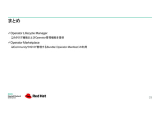 OpenShift Meetup #5 OperatorとOperator Lifecycle Manager(OLM)の概要とデモ | PDF