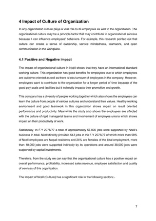 A Report on Organizational Culture of NCELL | PDF