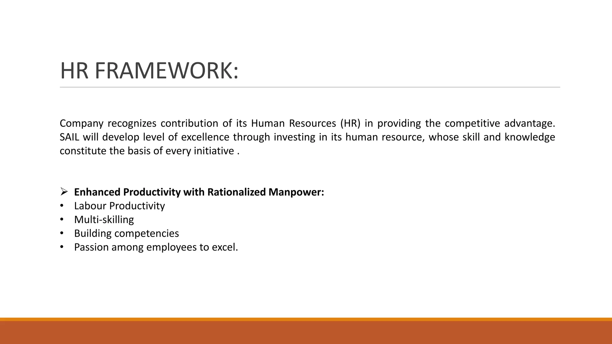 powerpoint presentation of SAIL- HR framework | PPTX