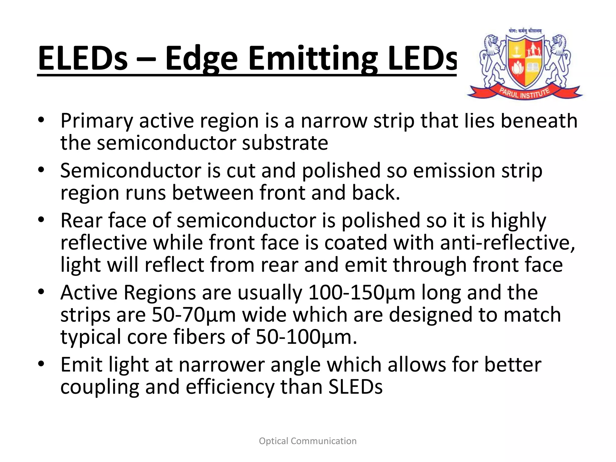 Oc ppt(38,39,40) optical sources | PPTX