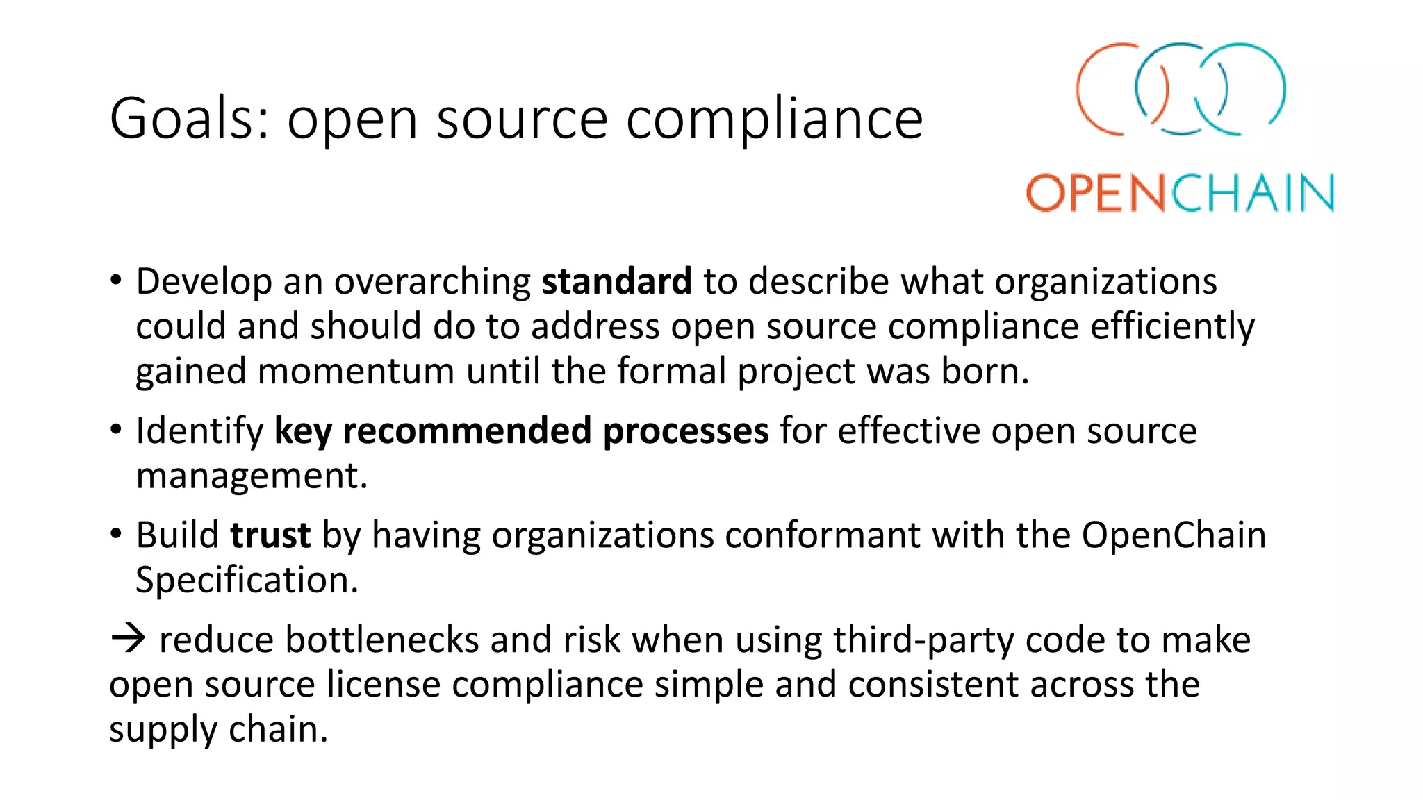 OpenChain at EOLE 2017 | PPT