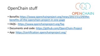 OpenChain at EOLE 2017 | PPT