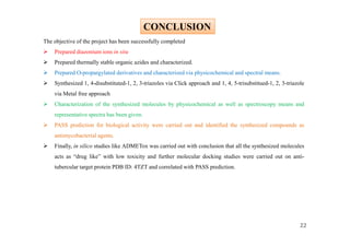 M.Sc. Organic Chemistry Student Project Presentation | PDF