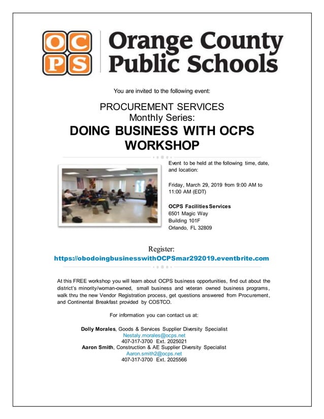 OCPS How to Do Business Workshop | DOCX