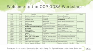 ODSA - OCP Welcome | PPT
