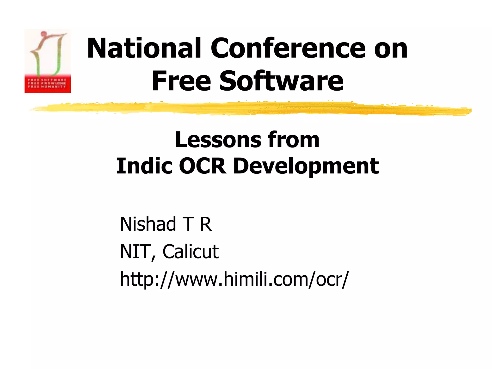 Lessons from Indic OCR Development | PPTX