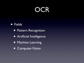 OCR | PPT | Artificial Intelligence | Technology & Computing