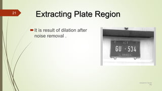 MATLAB Based Vehicle Number Plate Identification System using OCR | PPTX