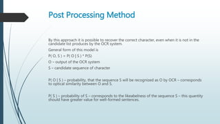 Optical Character Recognition | PPT