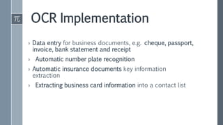 Presentation on OCR | PPTX