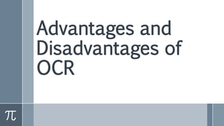 Presentation on OCR | PPTX