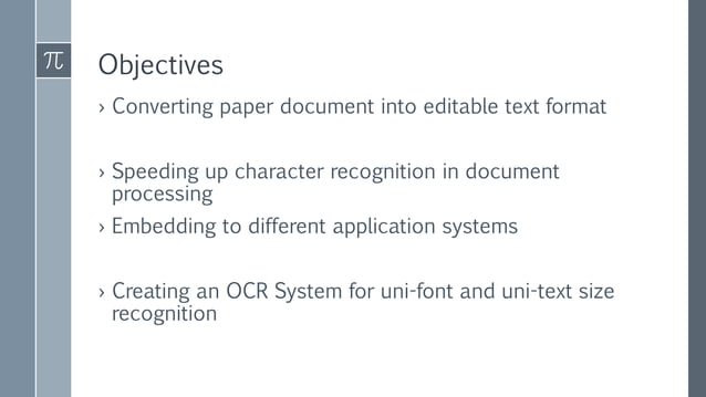 Presentation on OCR | PPTX | Desktop Publishing | Computer Software and Applications