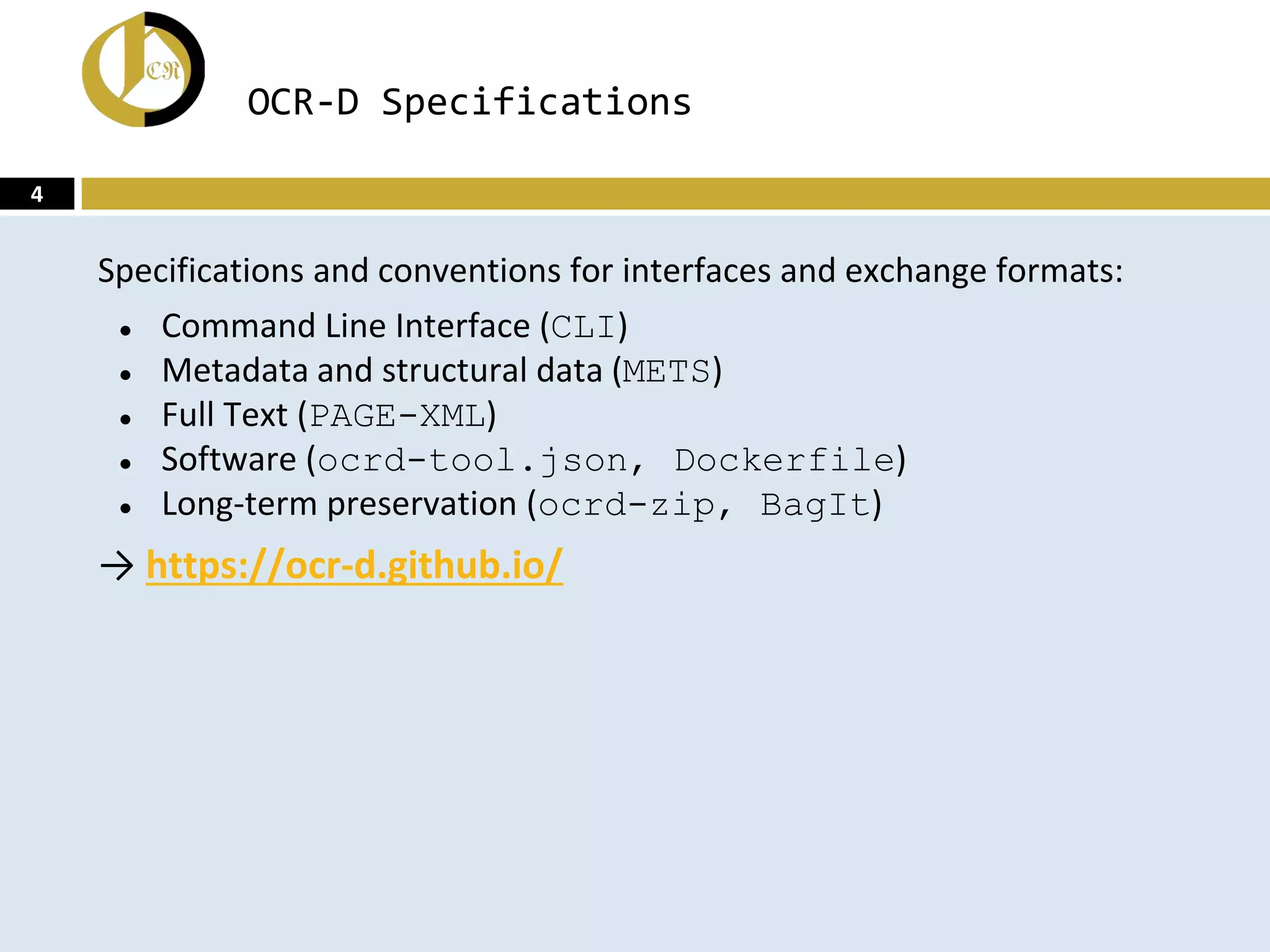 OCR-D: An end-to-end open source OCR framework for historical printed ...
