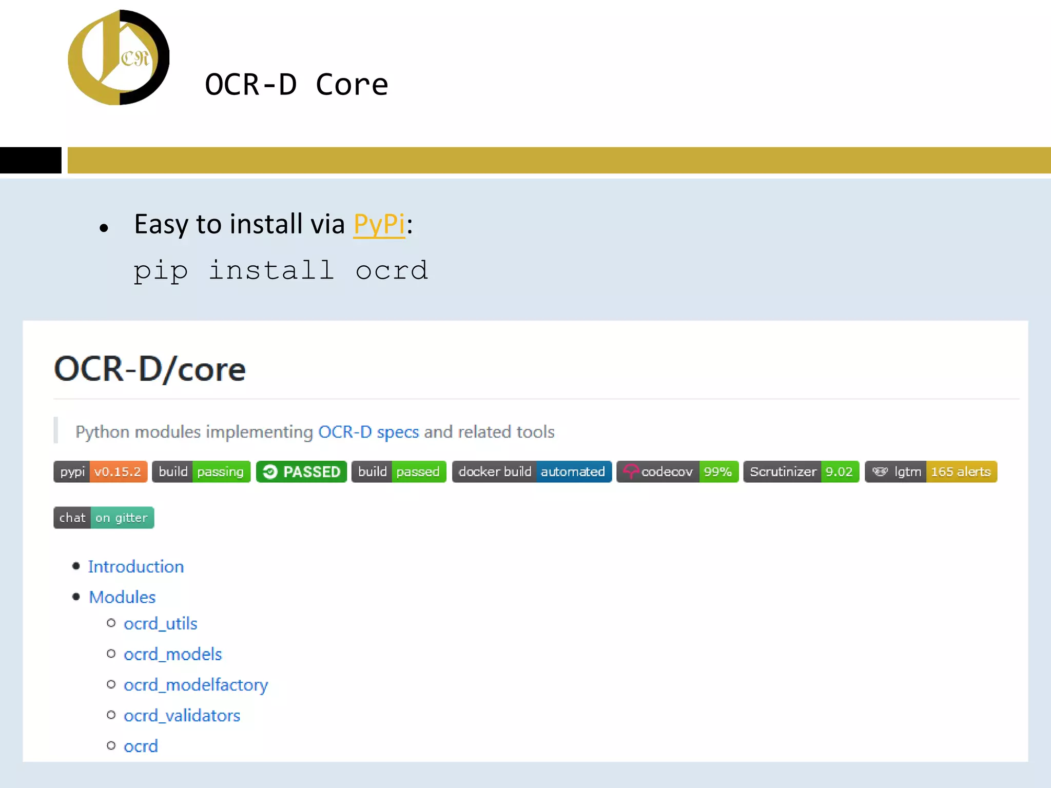 OCR-D: An end-to-end open source OCR framework for historical printed documents | PPTX