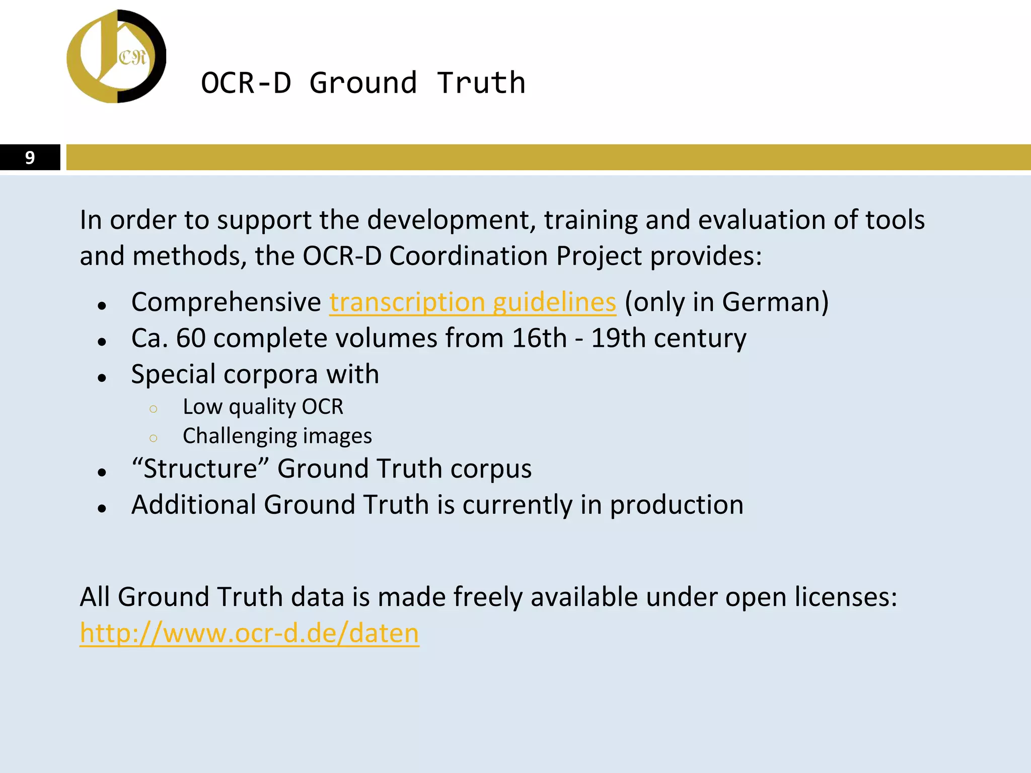 OCR-D: An end-to-end open source OCR framework for historical printed ...