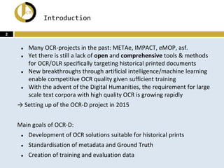 OCR-D: An end-to-end open source OCR framework for historical printed ...