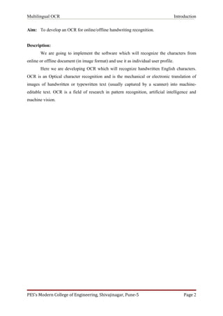 Ocr abstract | DOC | Desktop Publishing | Computer Software and ...