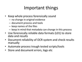 Ocr and EnCase | PDF