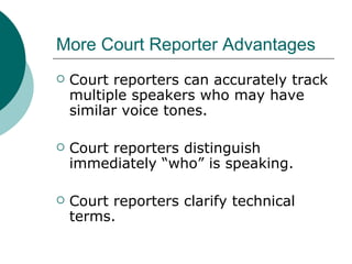 Realtime Court Reporters Presentation | PPT