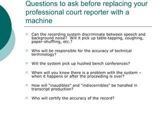 Realtime Court Reporters Presentation | PPT