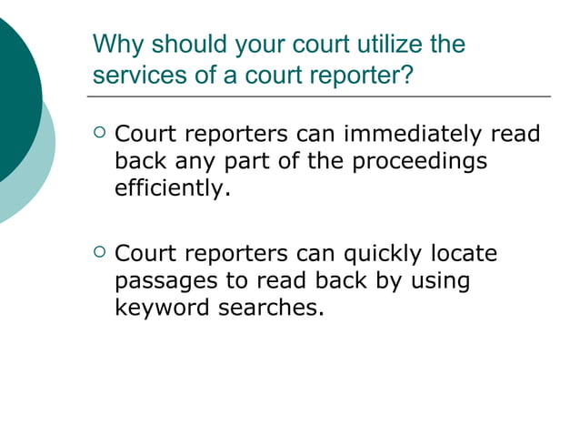 Realtime Court Reporters Presentation | PPT