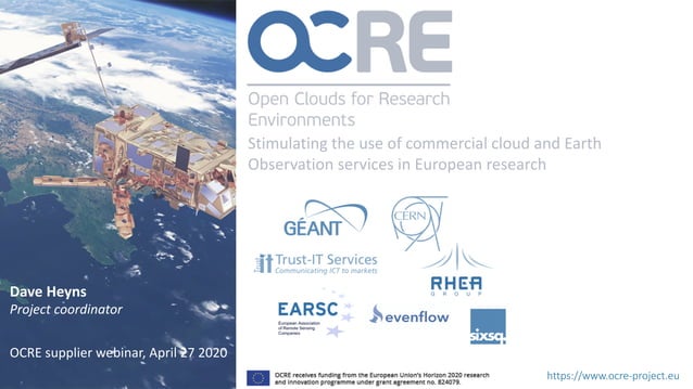 OCRE Project overview by David Heyns, GÉANT | PPT