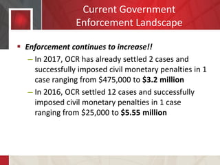 OCR Enforcement Update: Under 500 Breach Investigations and Inner ...