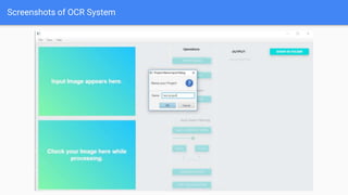 OCR Presentation (Optical Character Recognition) | PPTX