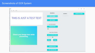OCR Presentation (Optical Character Recognition) | PPTX