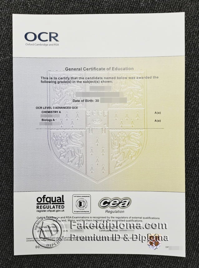 OCR GCE certificate | PDF
