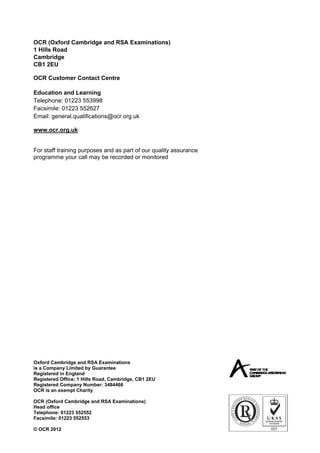 Ocr gcse media studies exam mark scheme | PDF