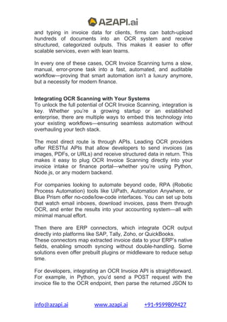 OCR Invoice Scanning Transforms Manual Accounting into Automated ...
