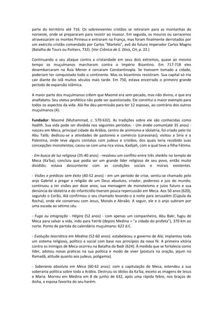 O cristianismo e o islamismo na idade média | DOC