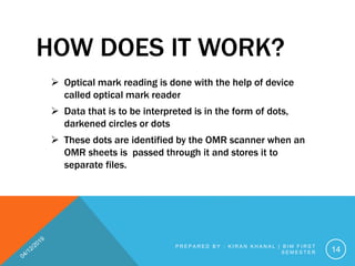 OCR, OBCR, OMR, MICR | PPTX