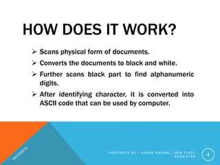 OCR, OBCR, OMR, MICR | PPTX