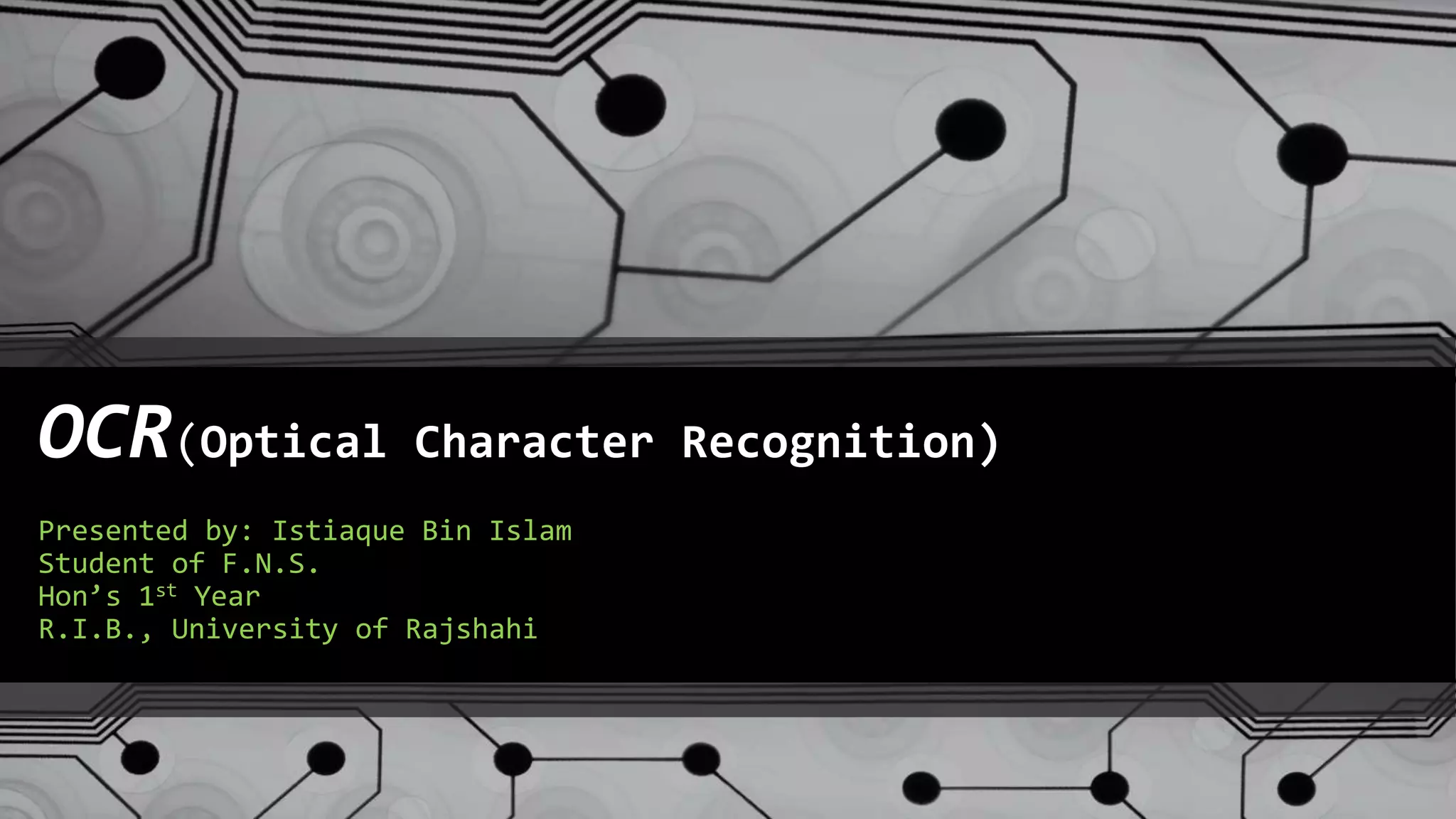 OCR (Optical Character Recognition) | PPTX | Desktop Publishing | Computer Software and Applications