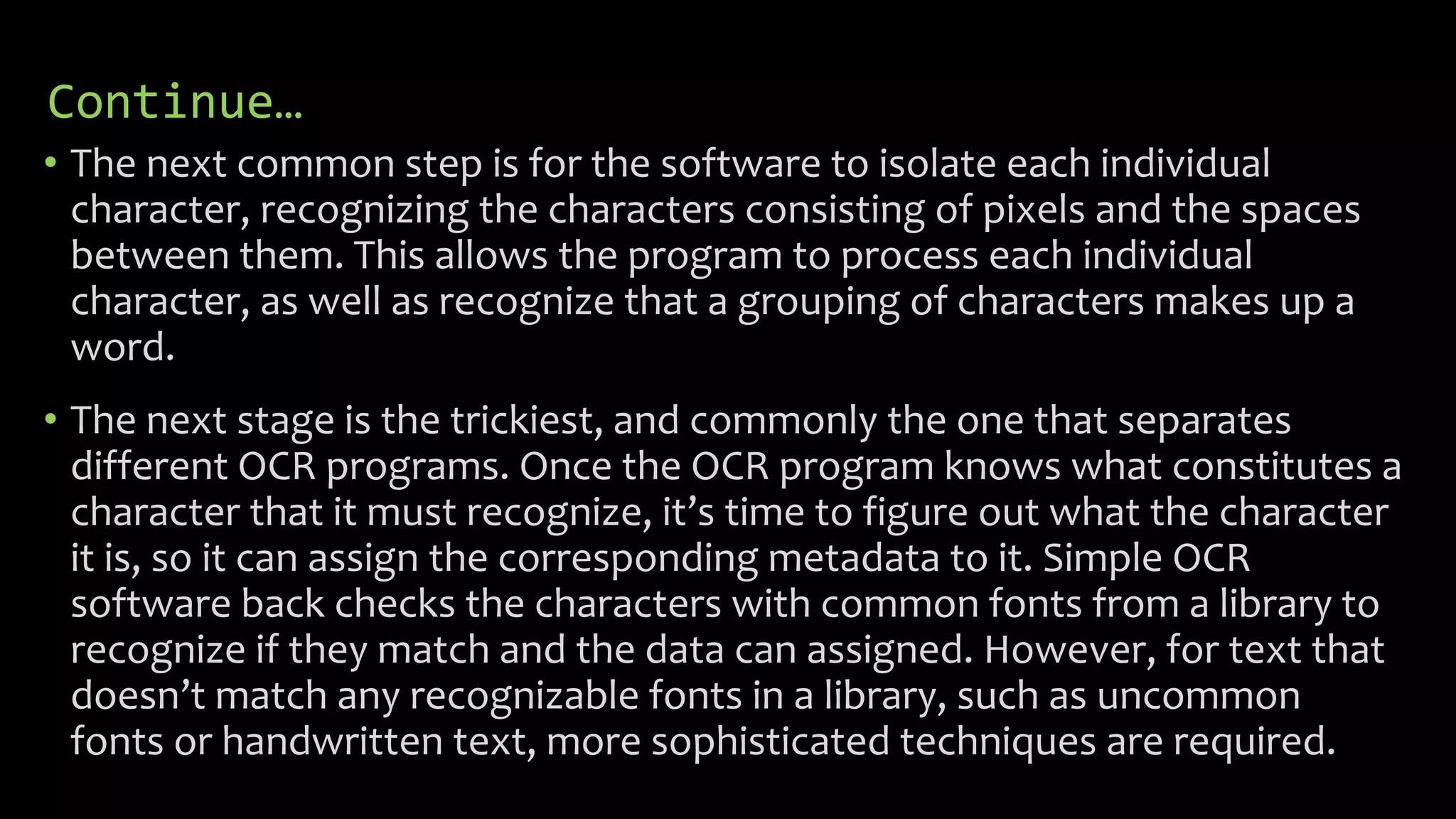 OCR (Optical Character Recognition) | PPTX
