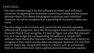 OCR (Optical Character Recognition) | PPTX