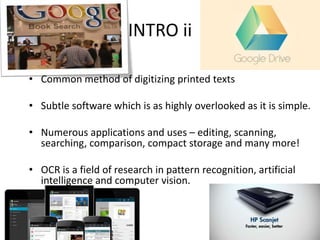 Optical Character Recognition (OCR) | PPTX