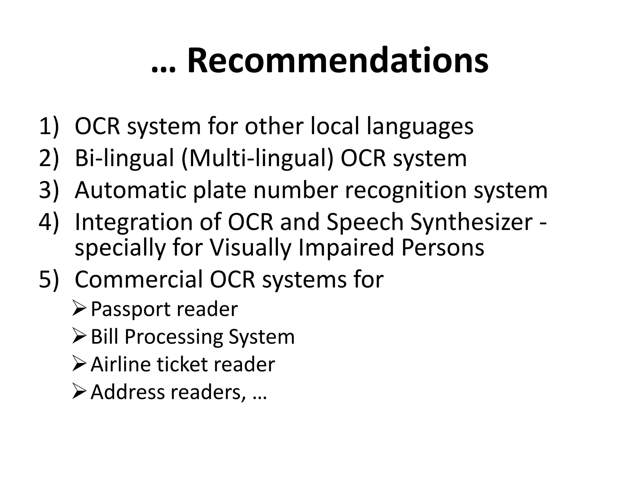 Optical Character Recognition (OCR) based Retrieval | PPTX