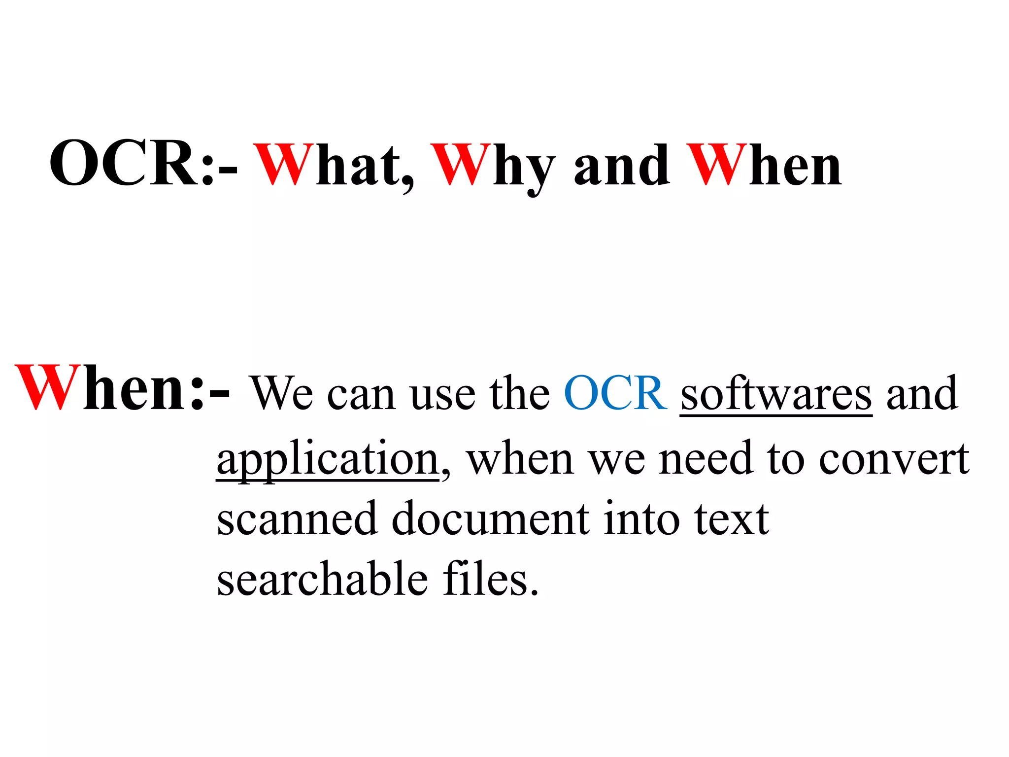 OCR, optical character reader | PPT