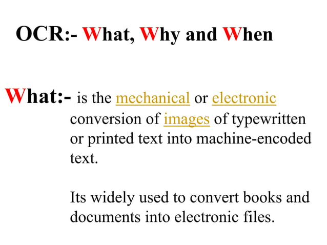 OCR, optical character reader | PPT