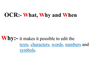 OCR, optical character reader | PPT