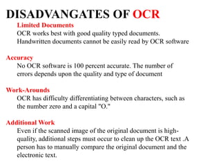 OCR, optical character reader | PPT